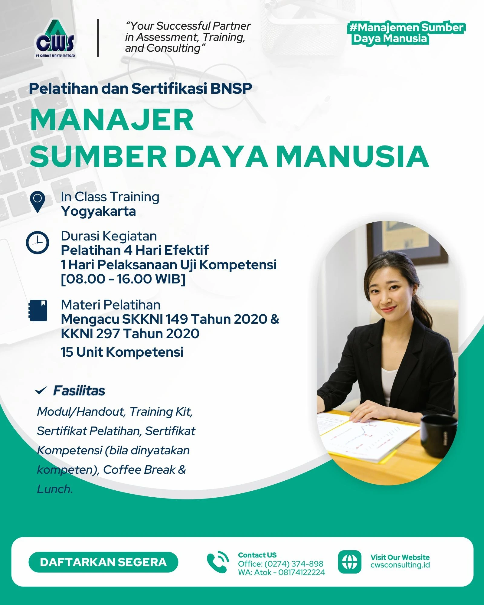 Sertifikasi BNSP Manager Sumber Daya Manusia [MPSDM] - PT CWS