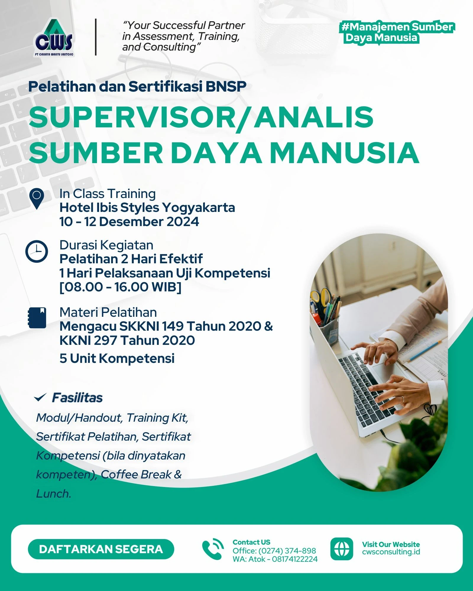 Pelatihan dan Sertifikasi BNSP Supervisor Sumber Daya Manusia - CWS ...